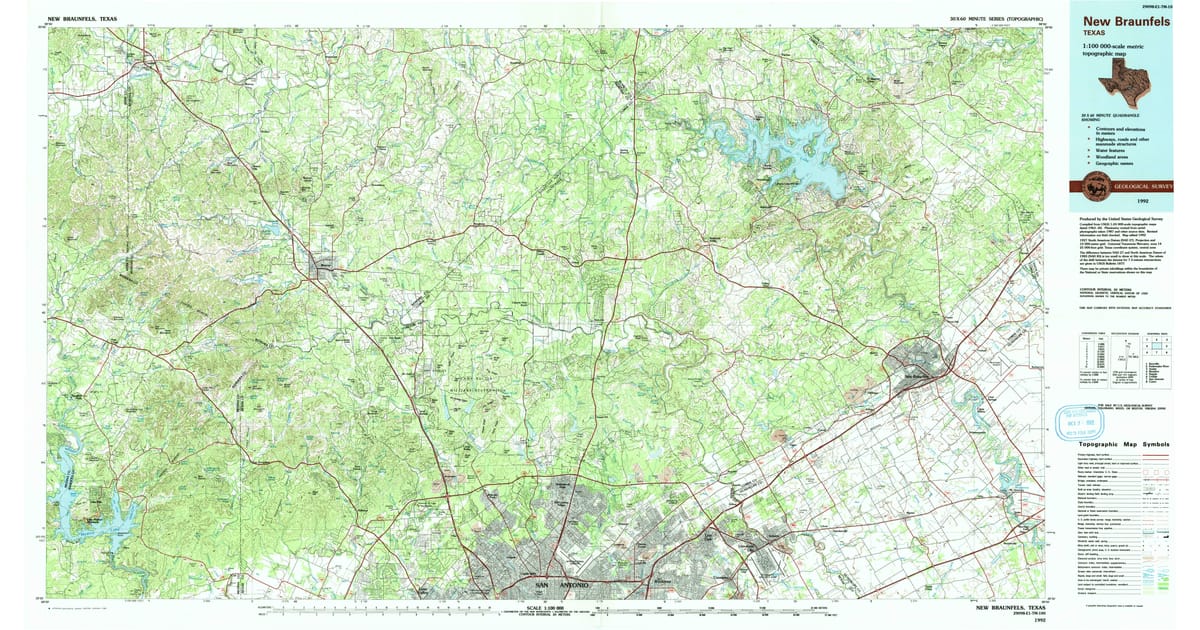 1990s Maps of Maples, New Braunfels | Pastmaps