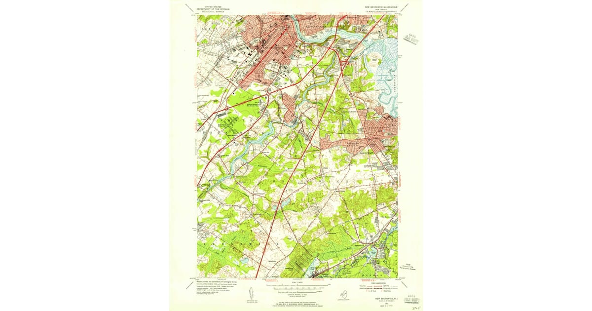 1950s Maps of Edison, NJ | Pastmaps