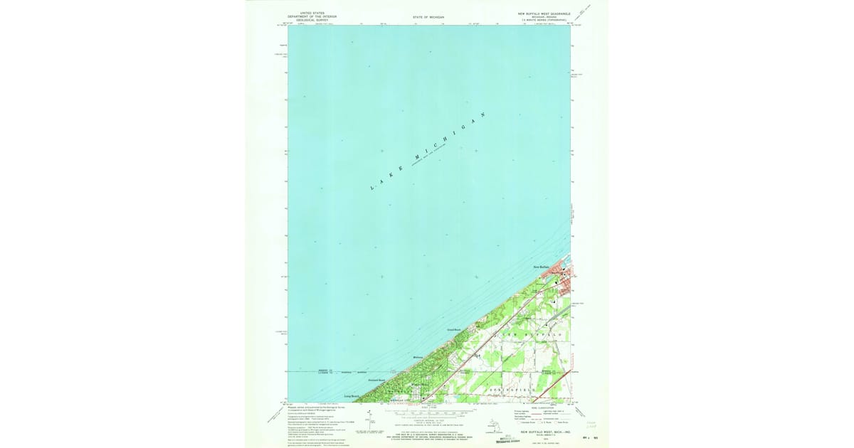 1970s Maps of New Buffalo, MI | Pastmaps