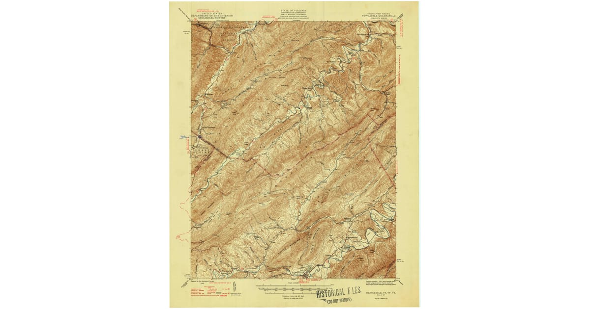 1947 Map of New Castle, VA — High-Res | Pastmaps