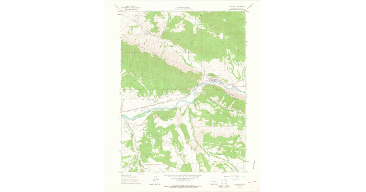 1962 Map of New Castle, CO — High-Res | Pastmaps