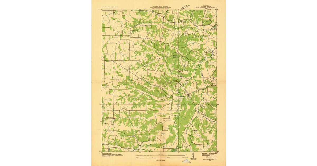 Old Maps of New Concord, KY | Pastmaps
