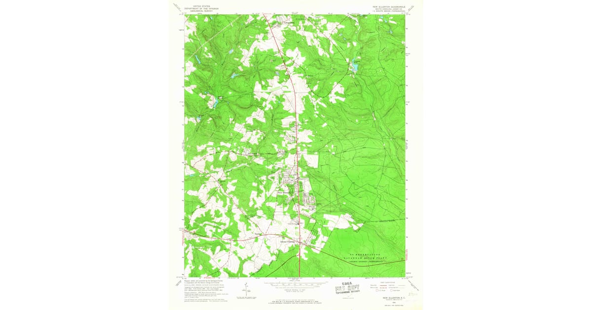 1965 Map of New Ellenton, SC — High-Res | Pastmaps