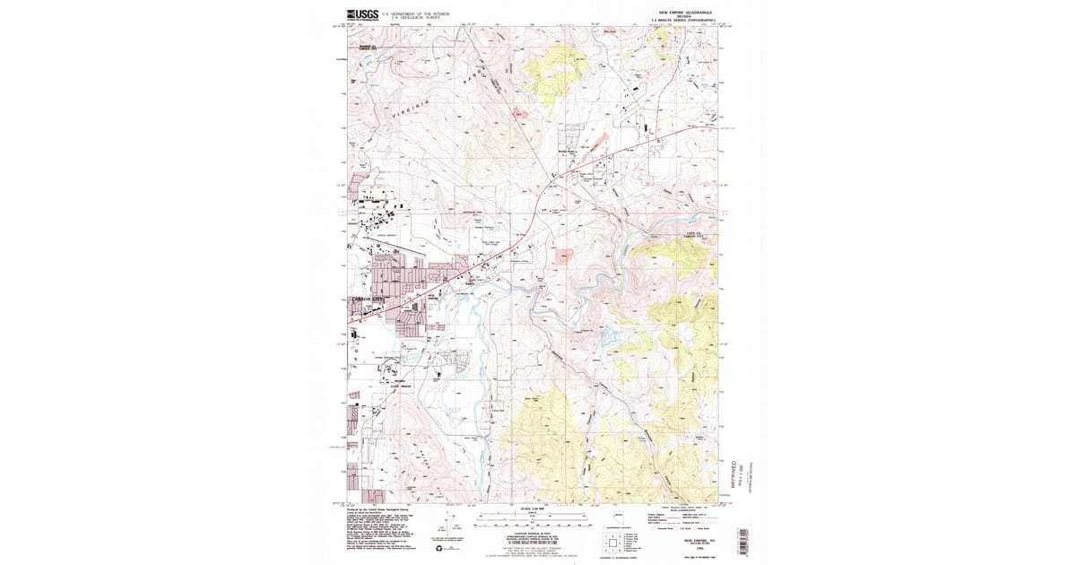 1994 Map of New Empire, Washoe County, NV — High-Res | Pastmaps