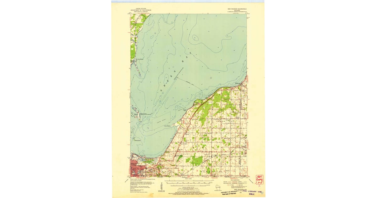 1954 Map of New Franken, Brown County, WI — High-Res | Pastmaps