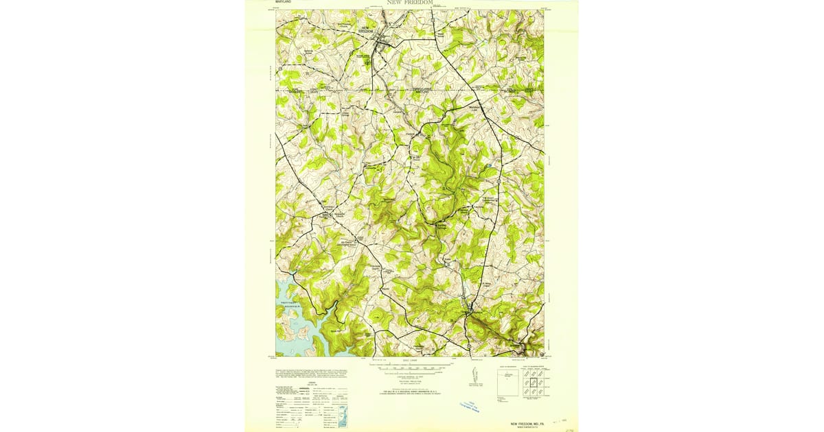 1950s Maps of Green Meadow, MD | Pastmaps
