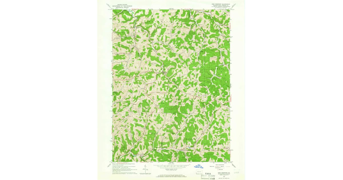 1964 Map of New Freeport, PA — High-Res | Pastmaps