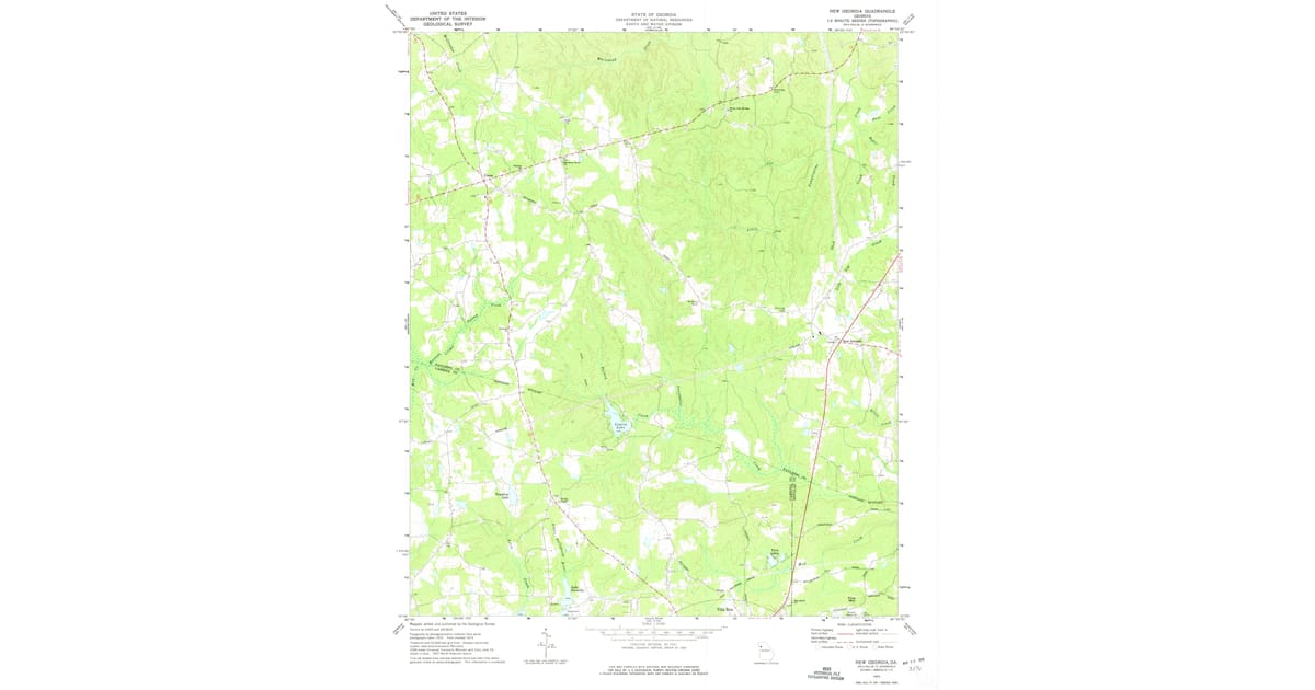 1973 Map of New Georgia, Paulding County, GA — High-Res | Pastmaps