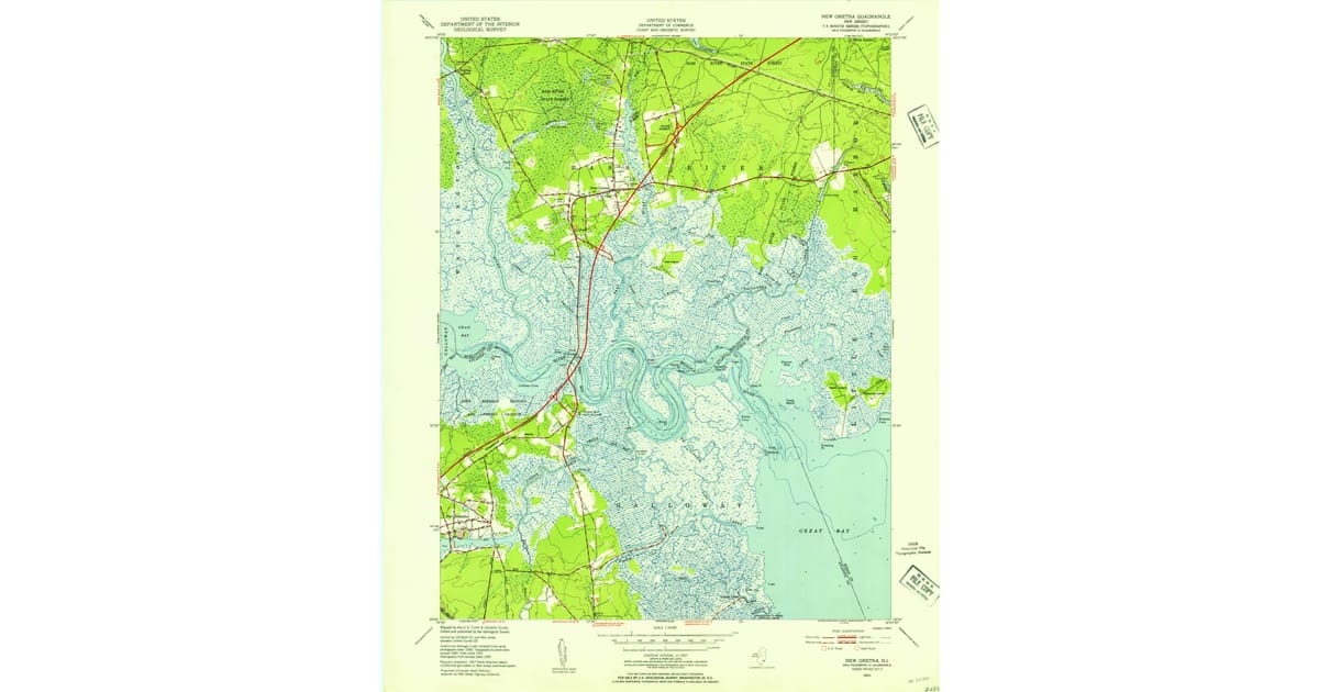 1951 Map of New Gretna, NJ — High-Res | Pastmaps