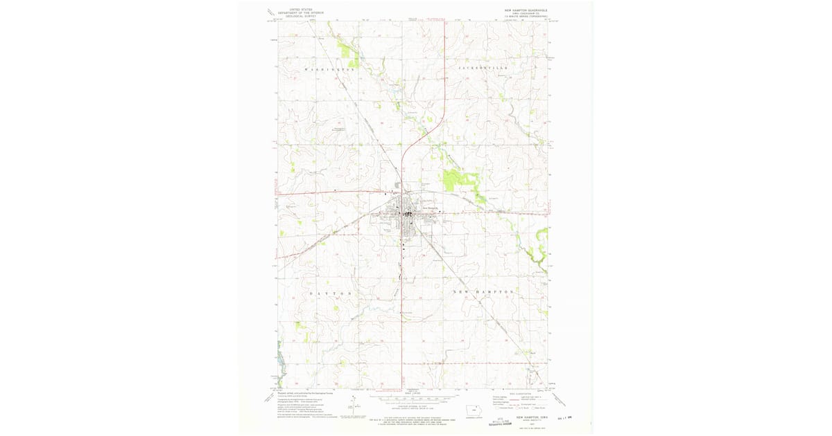 1972 Map of New Hampton, IA — High-Res | Pastmaps