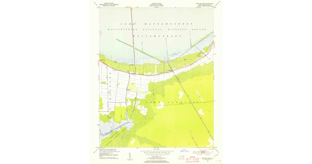 Old Maps of New Holland, NC | Pastmaps