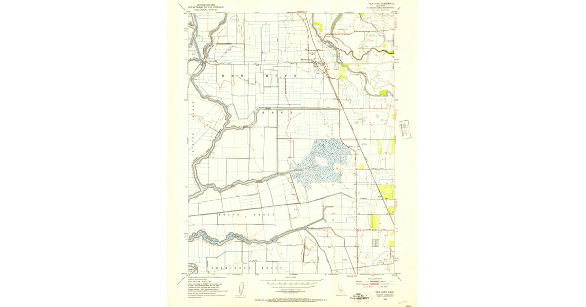 1952 Map of New Hope, San Joaquin County, CA — High-Res | Pastmaps