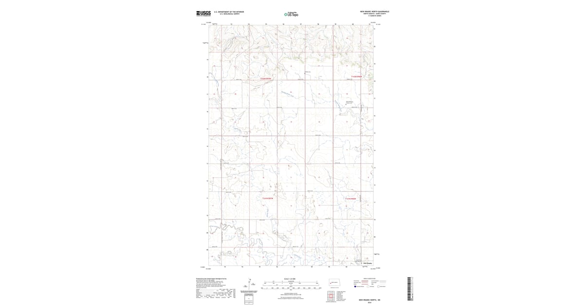 2024 Map of New Hradec North, Dunn County, ND — High-Res | Pastmaps