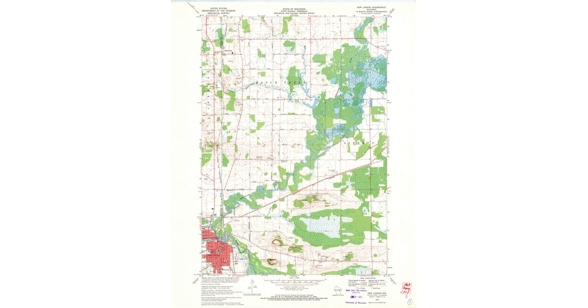 1960s Maps of Maple Creek, WI | Pastmaps
