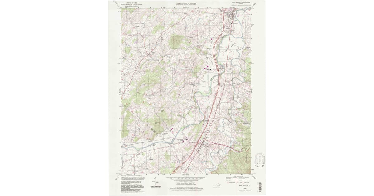 1994 Map of New Market, VA — High-Res | Pastmaps