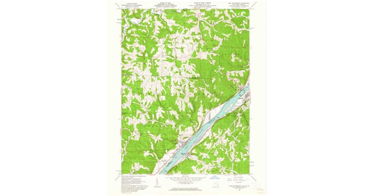 1960 Map of New Matamoras, Monroe County, OH — High-Res | Pastmaps