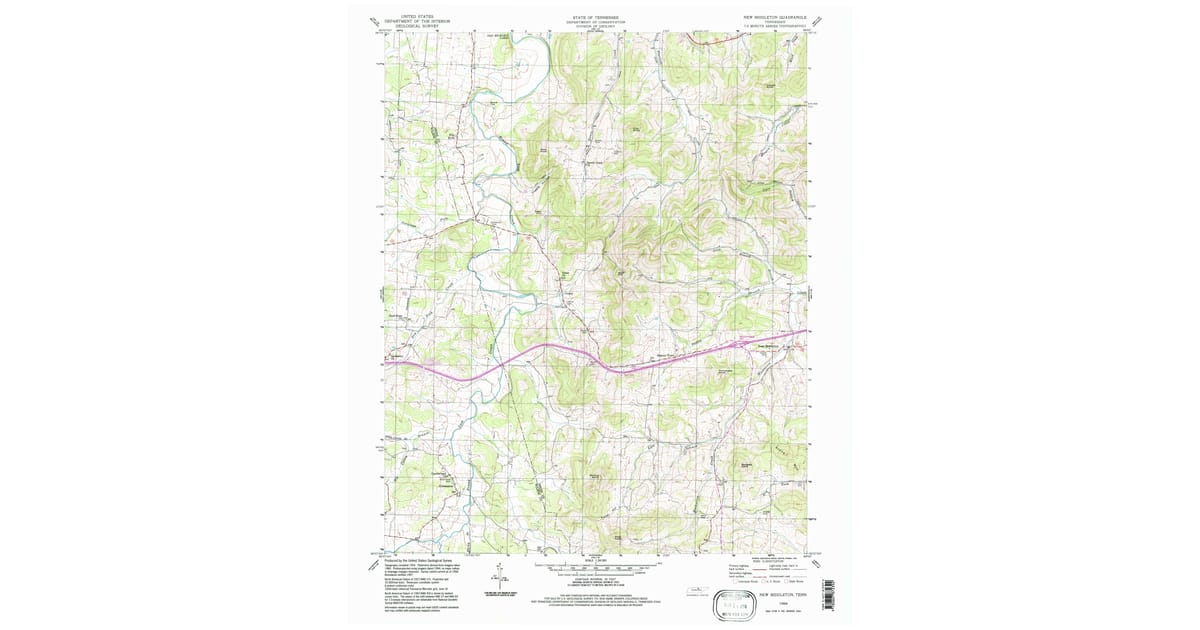 1994 Map of New Middleton, Smith County, TN — High-Res | Pastmaps