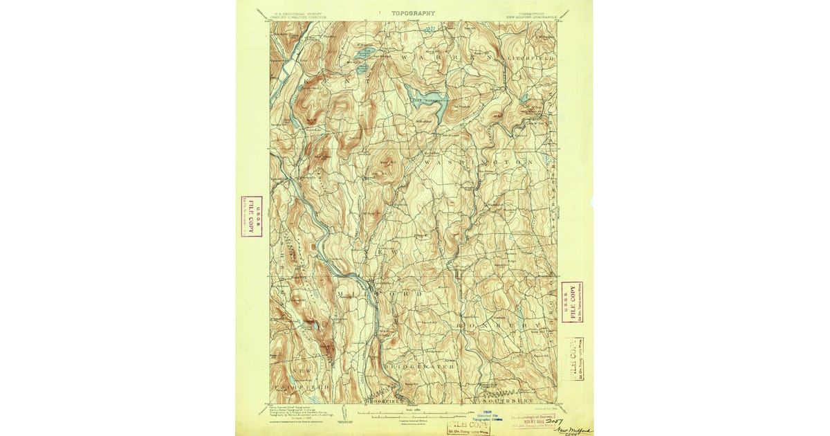 1900s (20th Century) Maps of Bridgewater, CT | Pastmaps