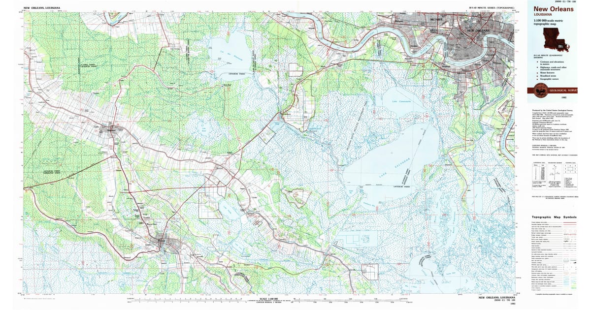 1980s Maps of Gray, LA | Pastmaps