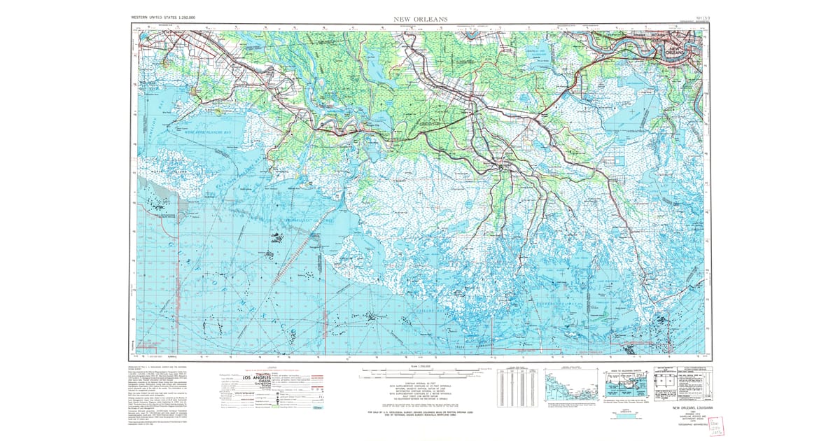 1960s Maps of Lockport, LA | Pastmaps