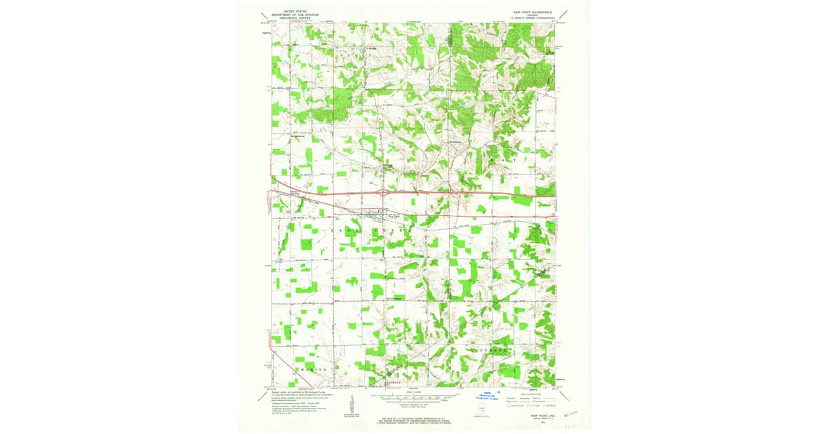 1961 Map of New Point, IN — High-Res | Pastmaps