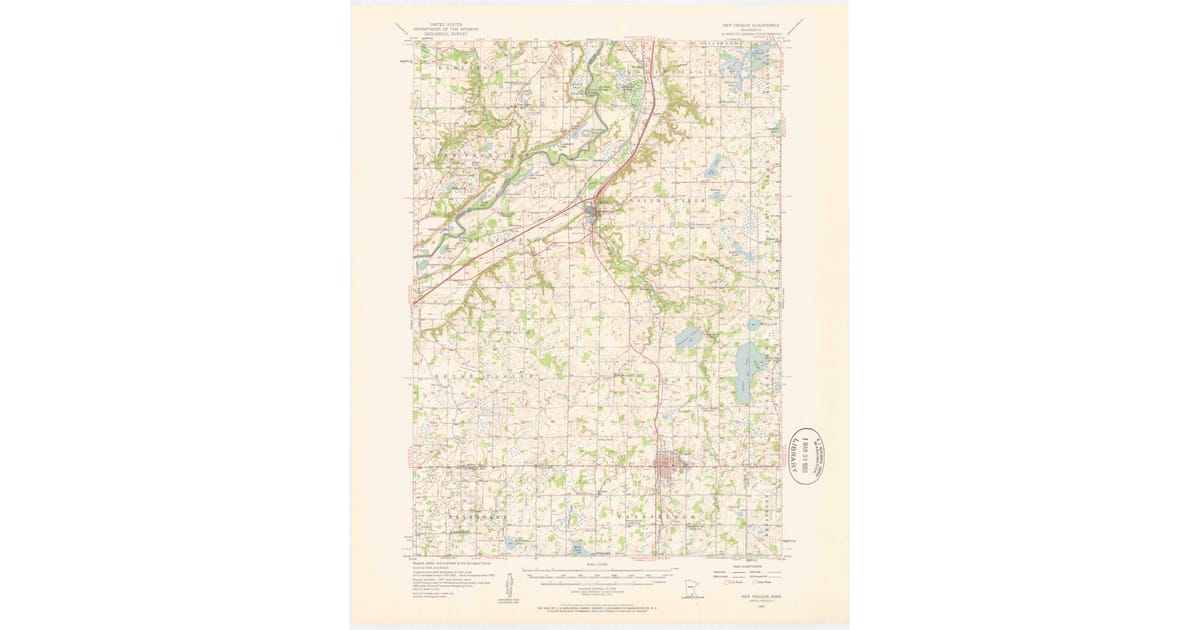 1957 Map of New Prague, MN — High-Res | Pastmaps