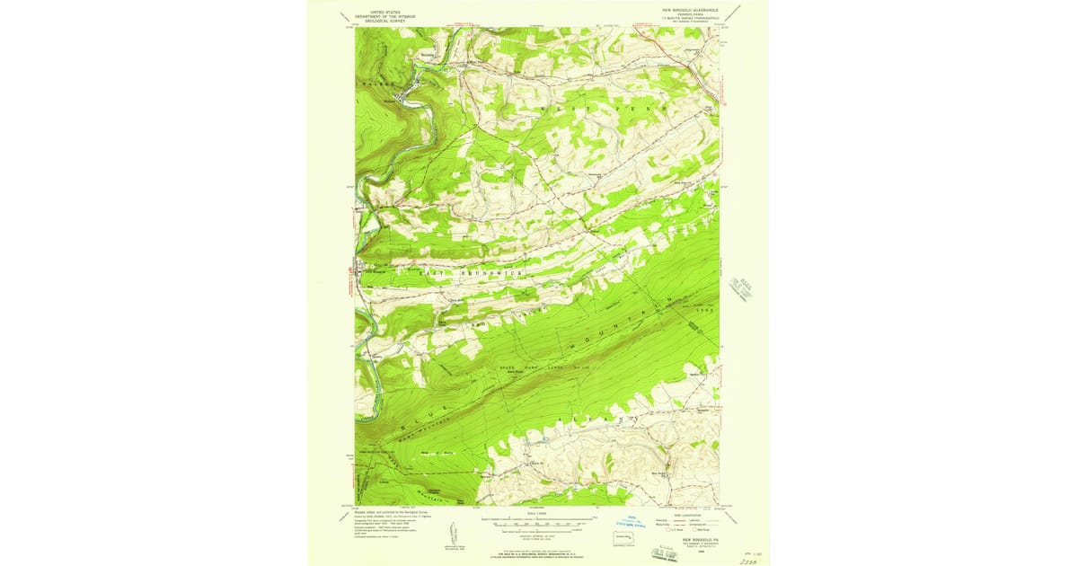 1956 Map of New Ringgold, PA — High-Res | Pastmaps