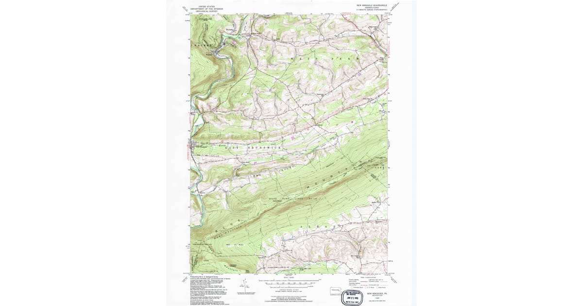 1992 Map of New Ringgold, PA — High-Res | Pastmaps