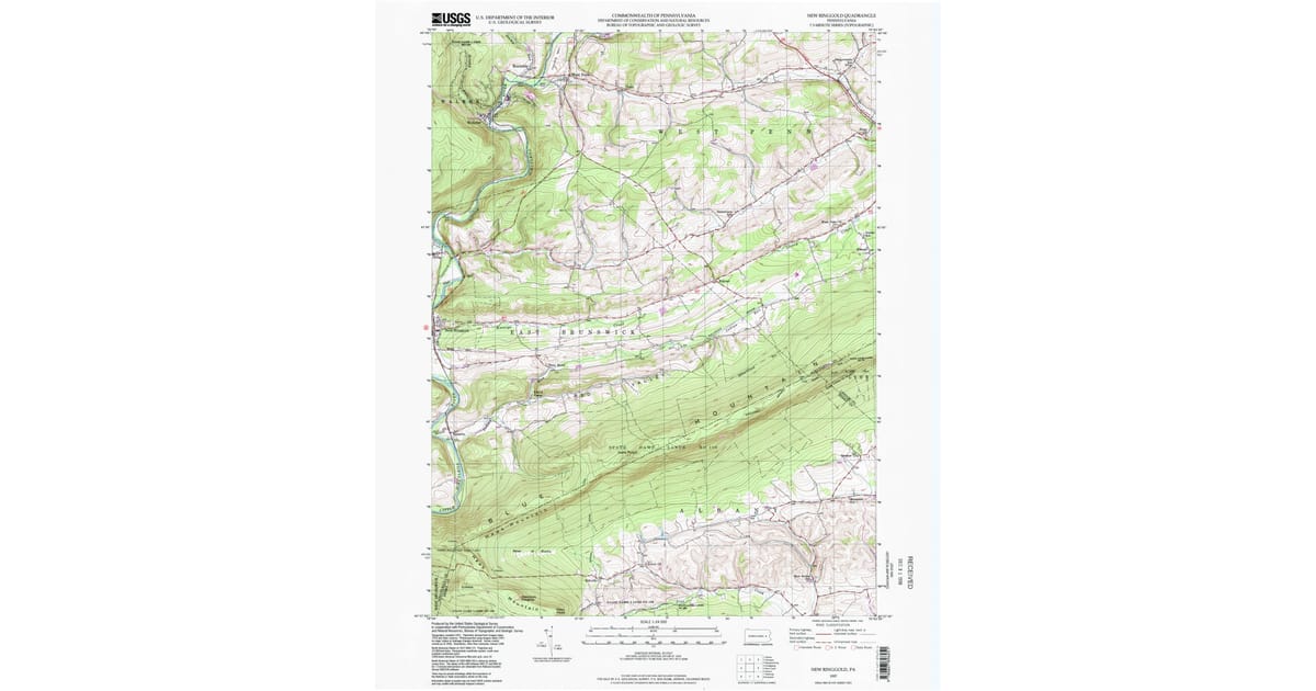 1997 Map of New Ringgold, PA — High-Res | Pastmaps