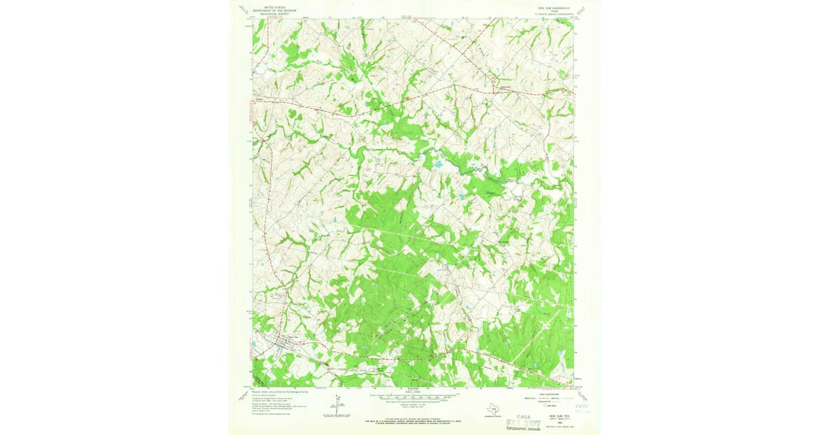 1963 Map of New Ulm, TX — High-Res | Pastmaps
