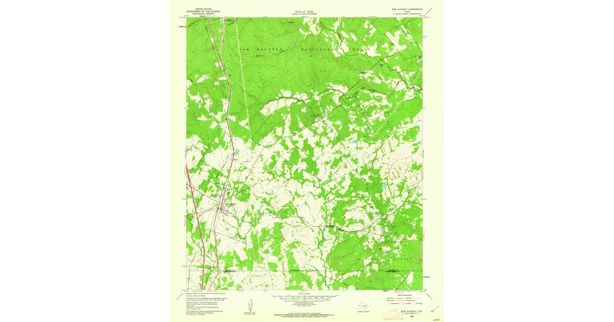 1960 Map of New Waverly, TX — High-Res | Pastmaps