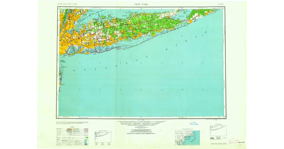 1958 Map of New York, NY — High-Res, 1958 Print #3 | Pastmaps