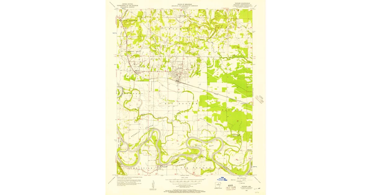 1956 Map of Newark, AR — High-Res | Pastmaps