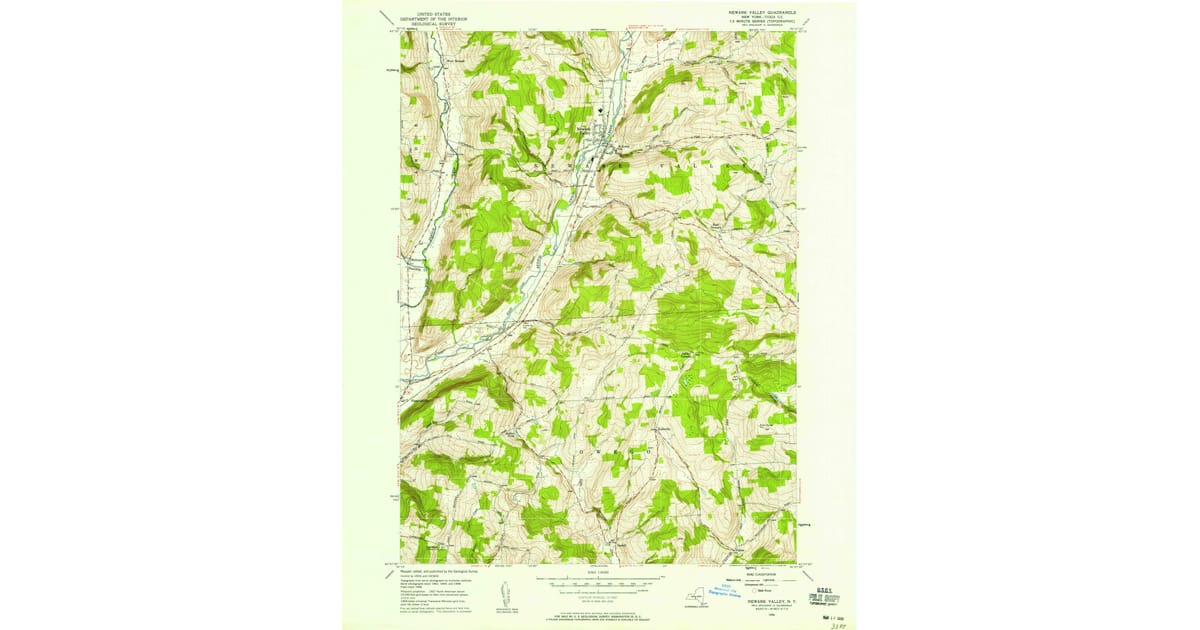 1956 Map of Newark Valley, Tioga County, NY — High-Res | Pastmaps
