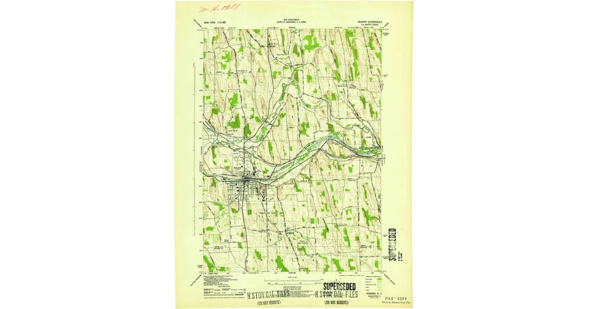 1943 Map of Newark, NY — High-Res | Pastmaps