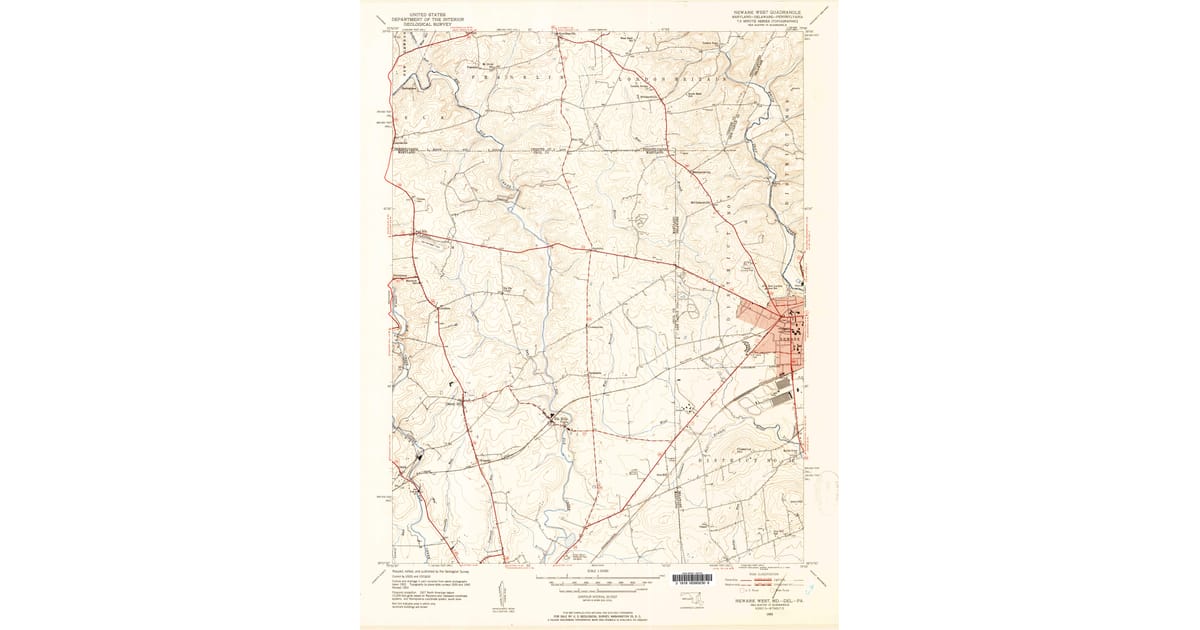 1950s Maps of Newark, DE | Pastmaps