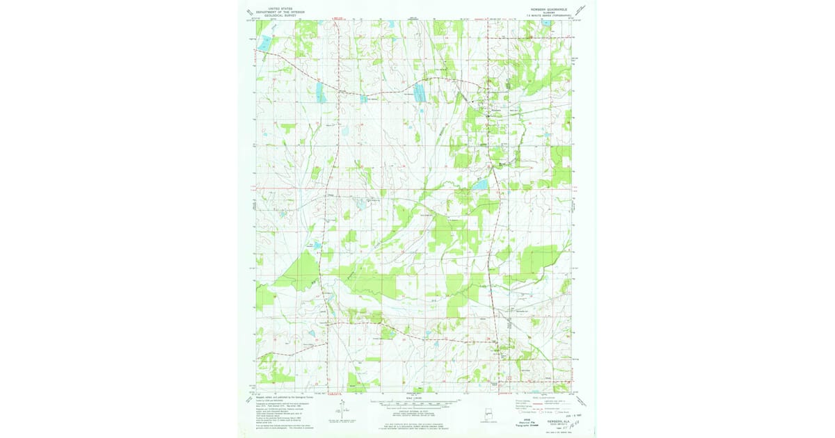 1980 Map of Newbern, AL — High-Res | Pastmaps