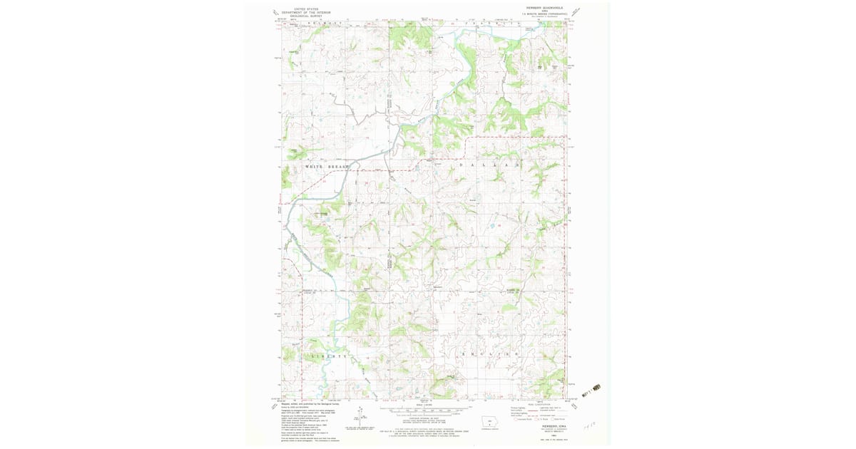 1982 Map of Newbern, Marion County, IA — High-Res | Pastmaps