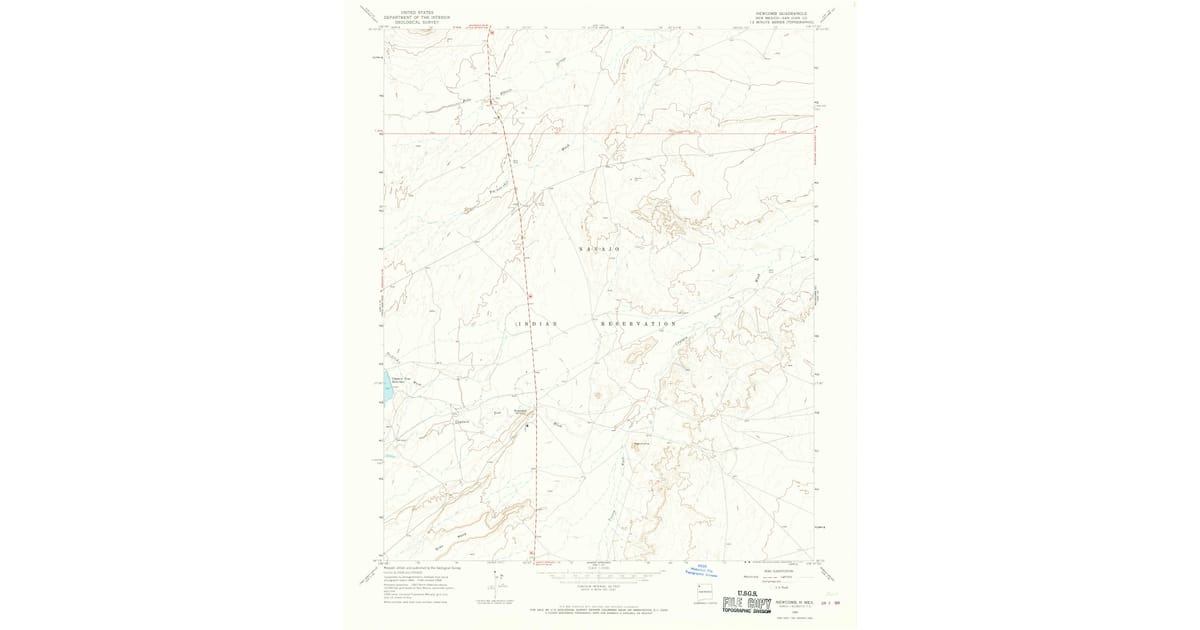 1966 Map of Newcomb, NM — High-Res | Pastmaps