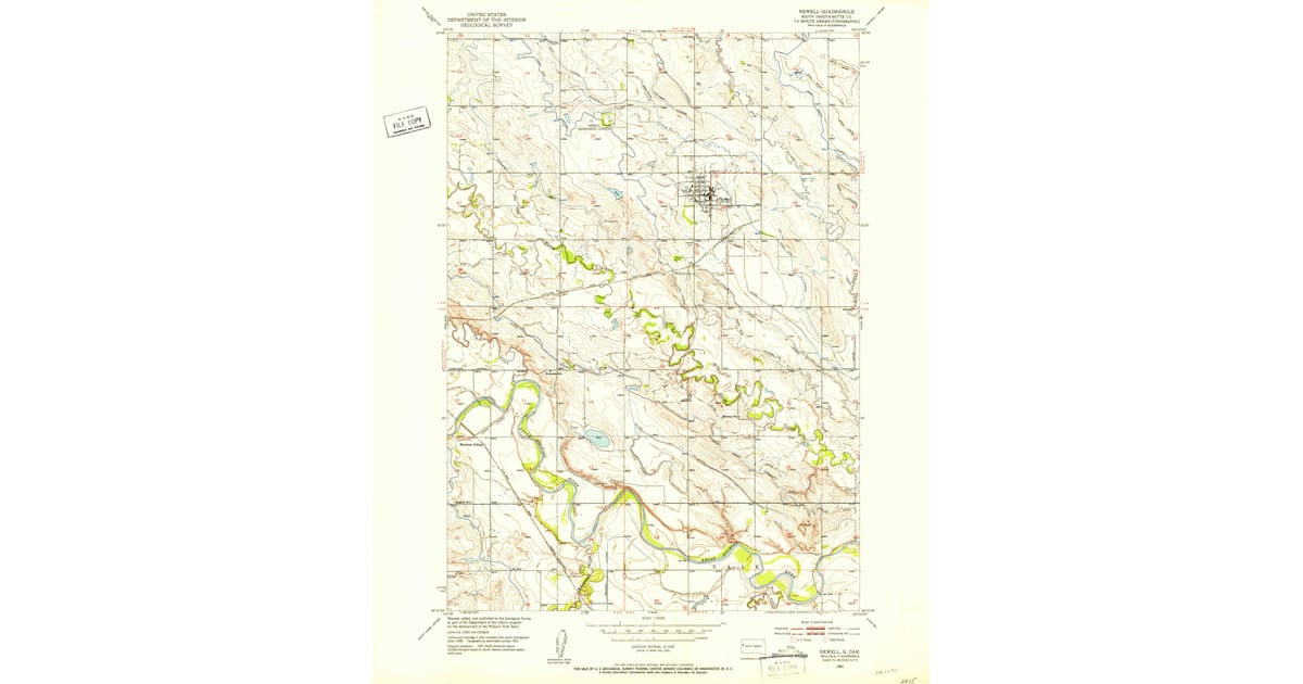 1951 Map of Newell, SD — High-Res | Pastmaps