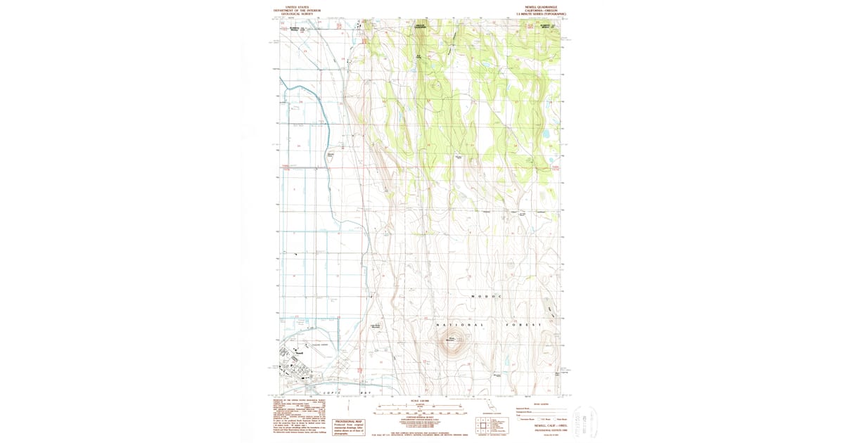 1988 Map of Newell, CA — High-Res | Pastmaps