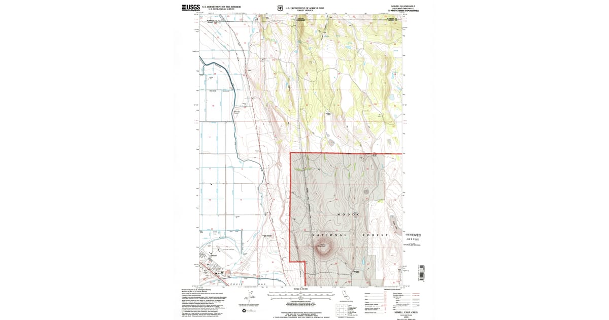 1993 Map of Newell, CA — High-Res | Pastmaps