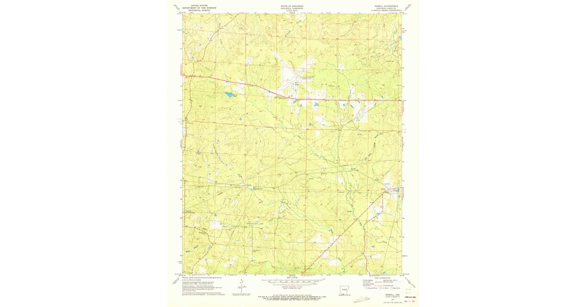 1971 Map of Newell, Union County, AR — High-Res | Pastmaps