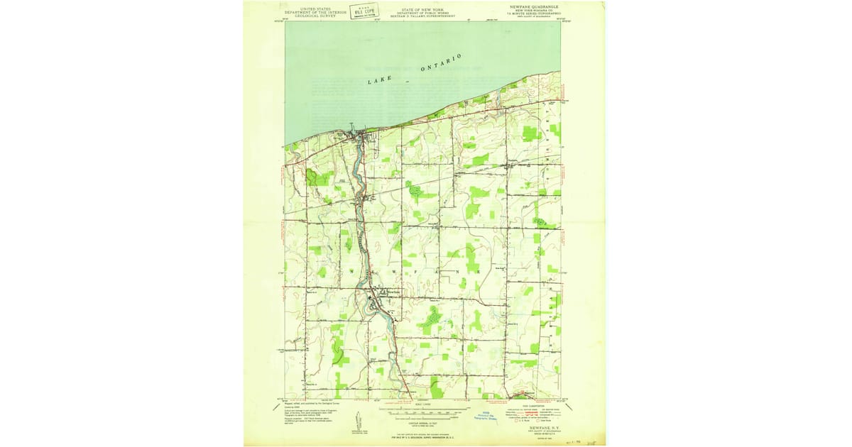 1950 Map of Newfane, Niagara County, NY — High-Res | Pastmaps