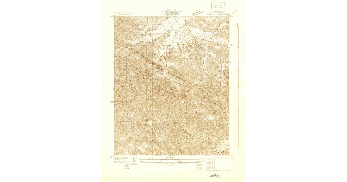 1929 Map of Newhall, Los Angeles County, CA — High-Res | Pastmaps