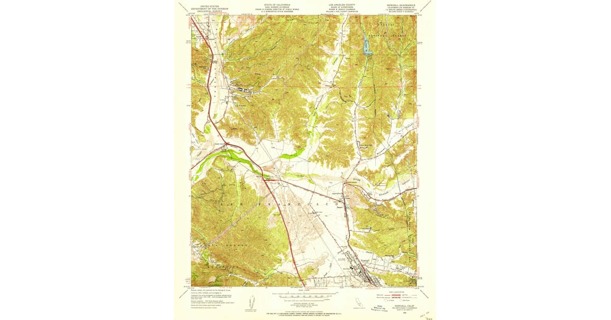 1950s Maps of Stevenson Ranch, Los Angeles County | Pastmaps