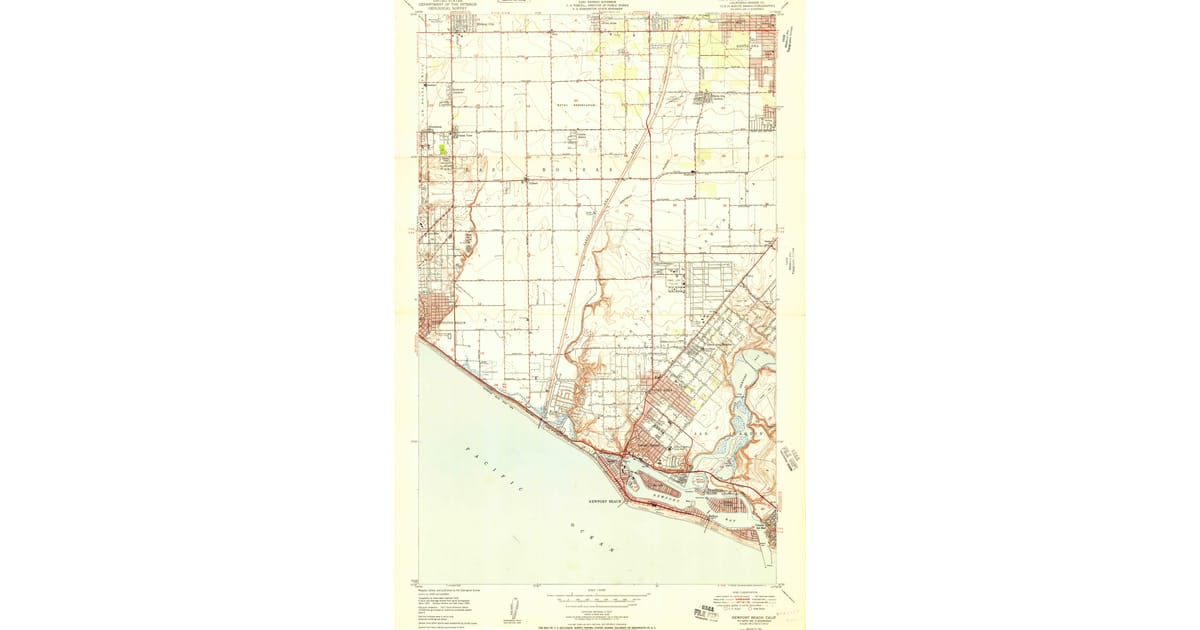 1950s Maps of Lido Isle, Balboa Peninsula | Pastmaps