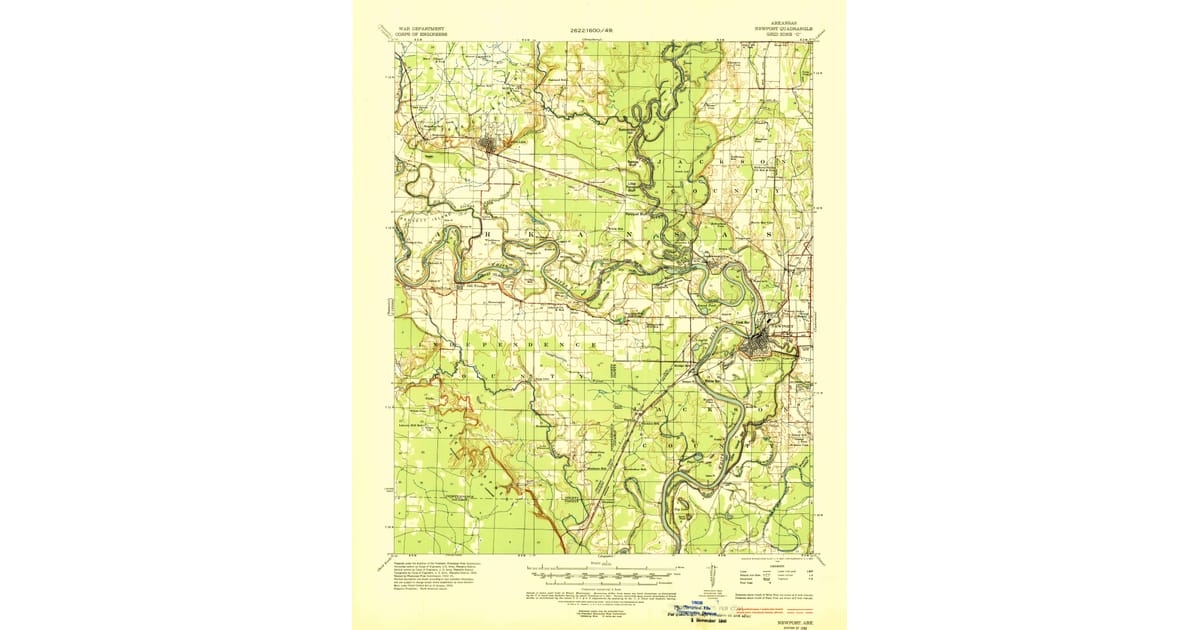 1935 Map of Newport, AR — High-Res | Pastmaps