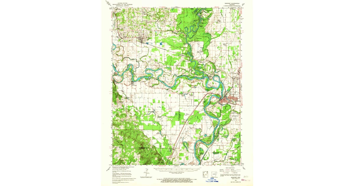 1962 Map of Newport, AR — High-Res | Pastmaps