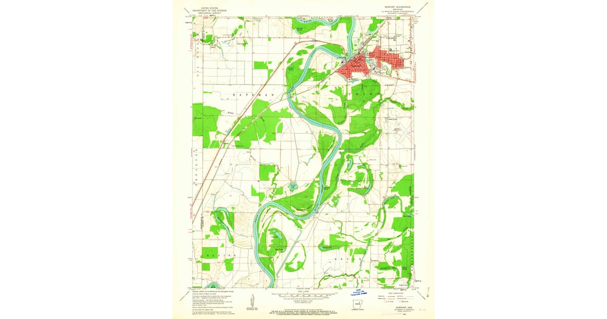 1962 Map of Newport, AR — High-Res | Pastmaps